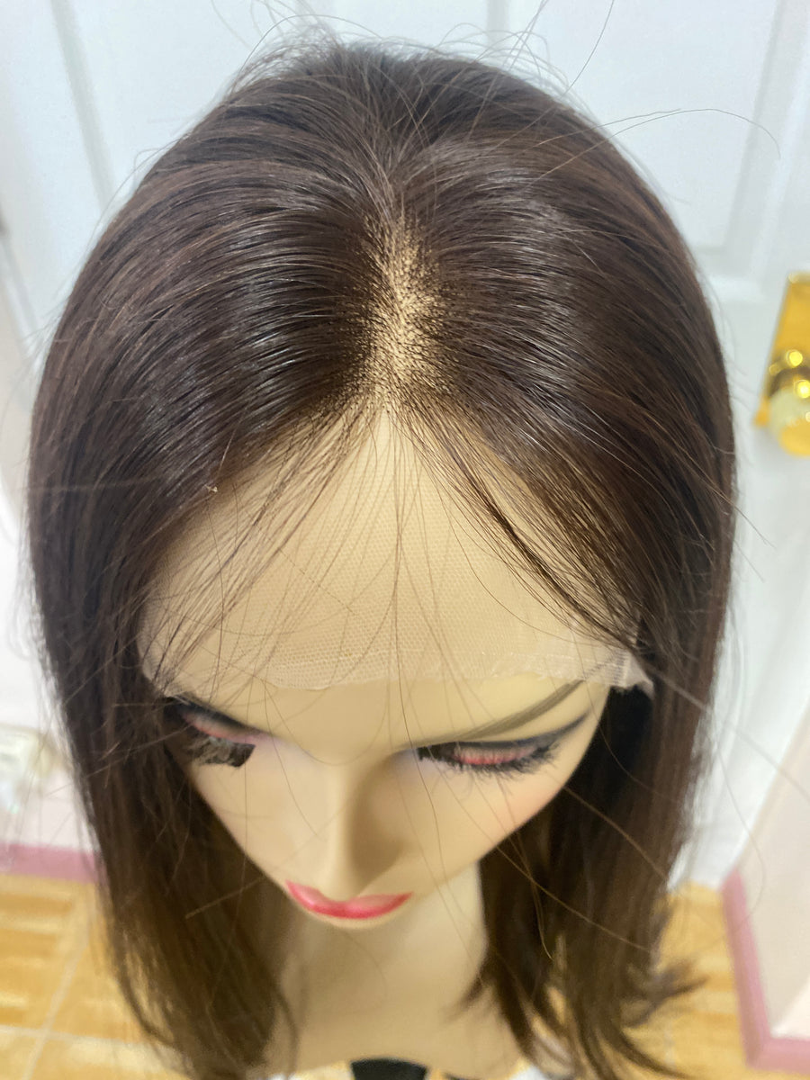 European Multidirectional Lace Top 15" Straight No Layers #6 – Malky Wigs